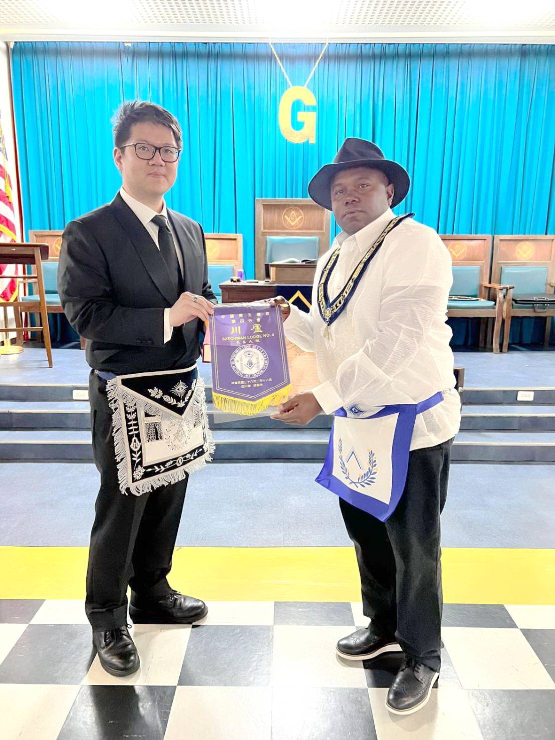 Bro Joey visited Okinawa Lodge on Dec 4th 2023 - Freemason GLOC